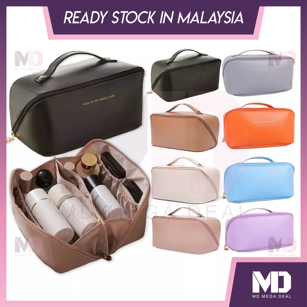 《Mega Deal》Luxury Pillow Makeup Bag PU Leather Portable Cosmetic Bag ...