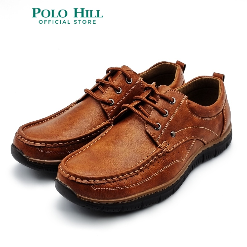 POLO HILL Men Perforated Side Lace Up Shoes PMSL-MS452 | Shopee Malaysia