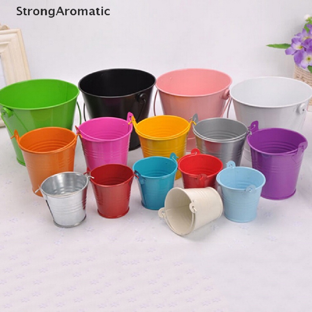 STRO Mini Metal Colorful Bucket Candy Keg Pails Wedding Party Favors ...