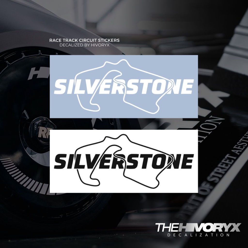 「SILVERSTONE CIRCUIT RACE TRACK LAP」CAR DECAL AUTOMOTIVE DIE-CUT VINYL ...