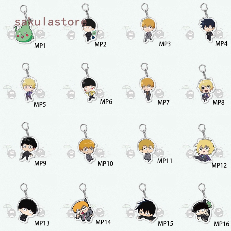 Anime Mob Psycho 100 Cartoon Figures Keychain | Shopee Malaysia