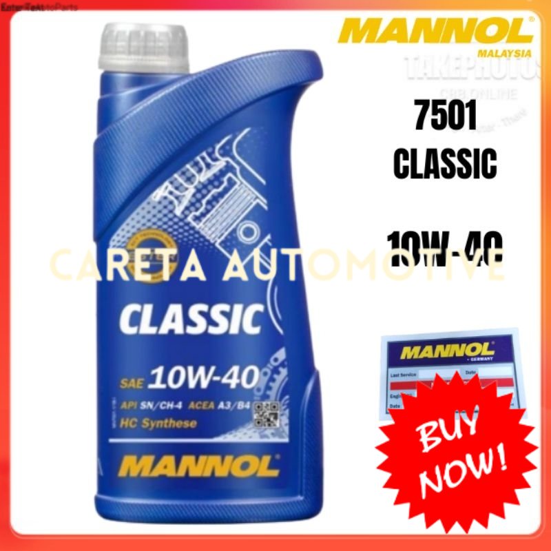 (MADE IN GERMANY) MANNOL Classic ESTER SAE 10W40 HC Synthese Engine Oil ...