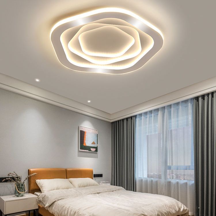 Modern Minimalist Bedroom Ceiling Light/Nordic White Living Room Light ...