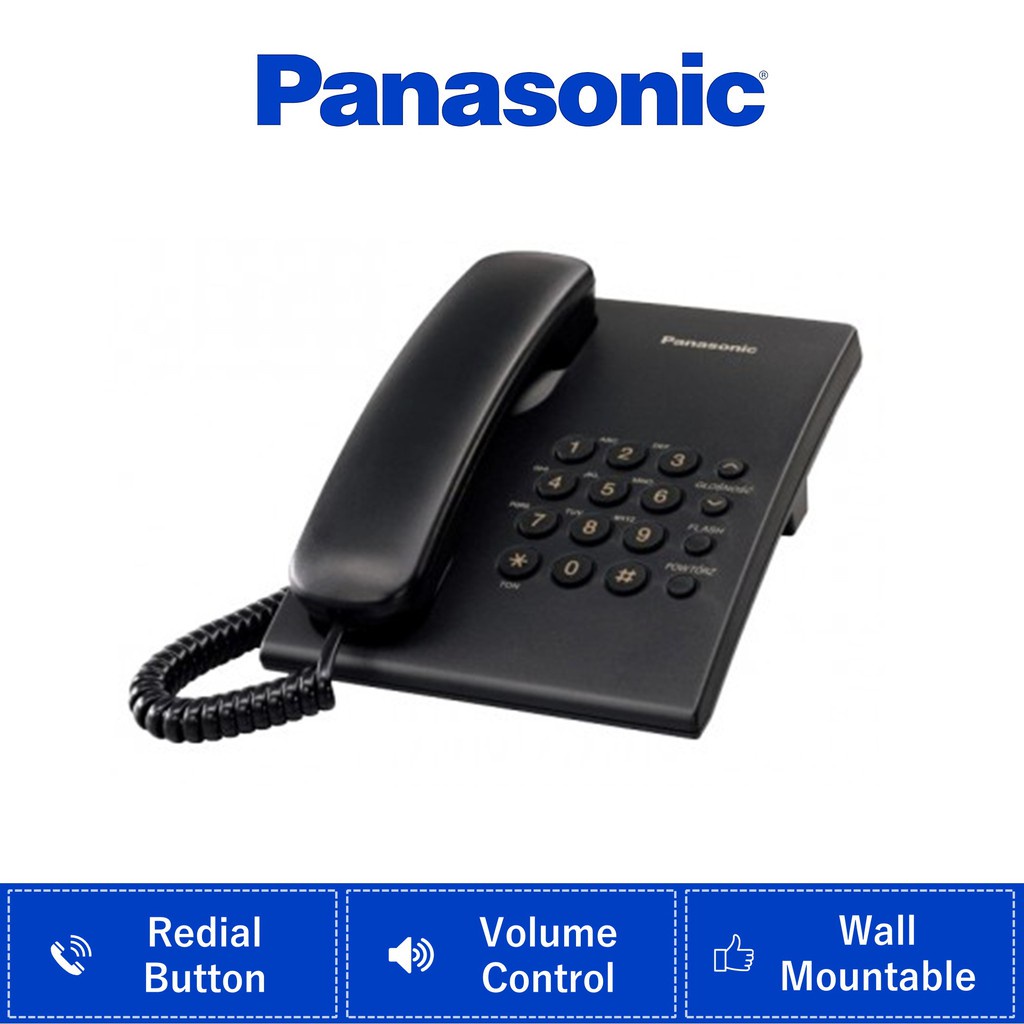 Panasonic Corded Single Line Phone TS500 | PABX House Phone | Office Phone | Landline Phone ...