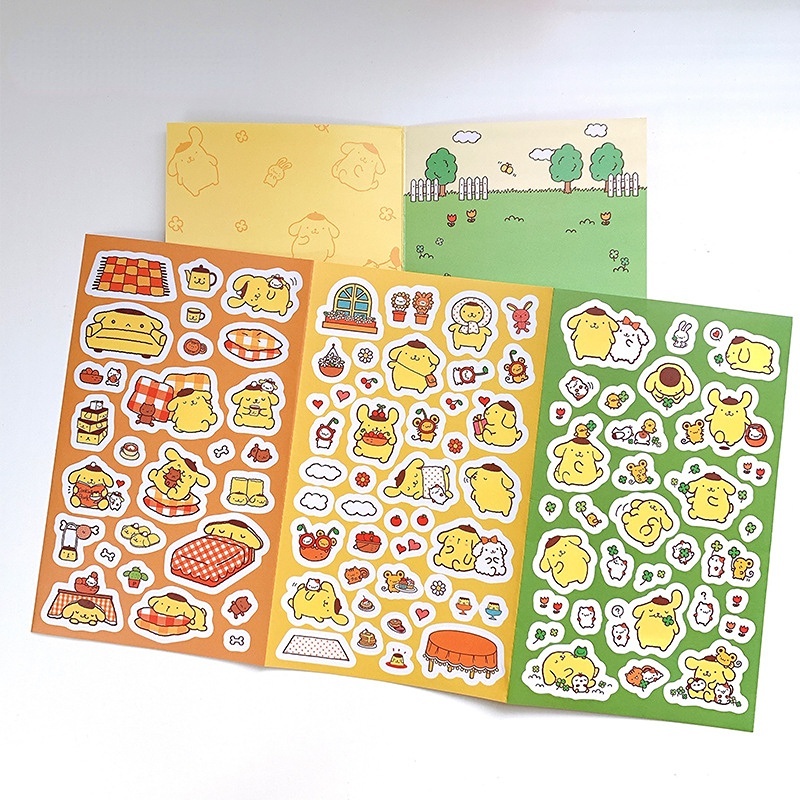Sanrio 3 Sheets Stickers Korea Cute Sticker Pack Kuromi Cinnamoroll ...