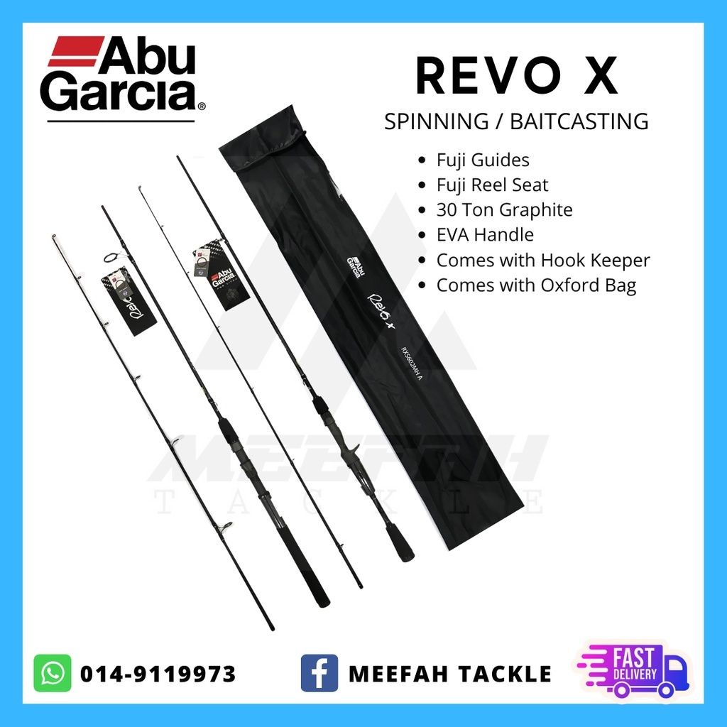 ABU GARCIA REVO X Baitcasting BC / Spinning Fishing Rod Joran Pancing | Shopee Malaysia