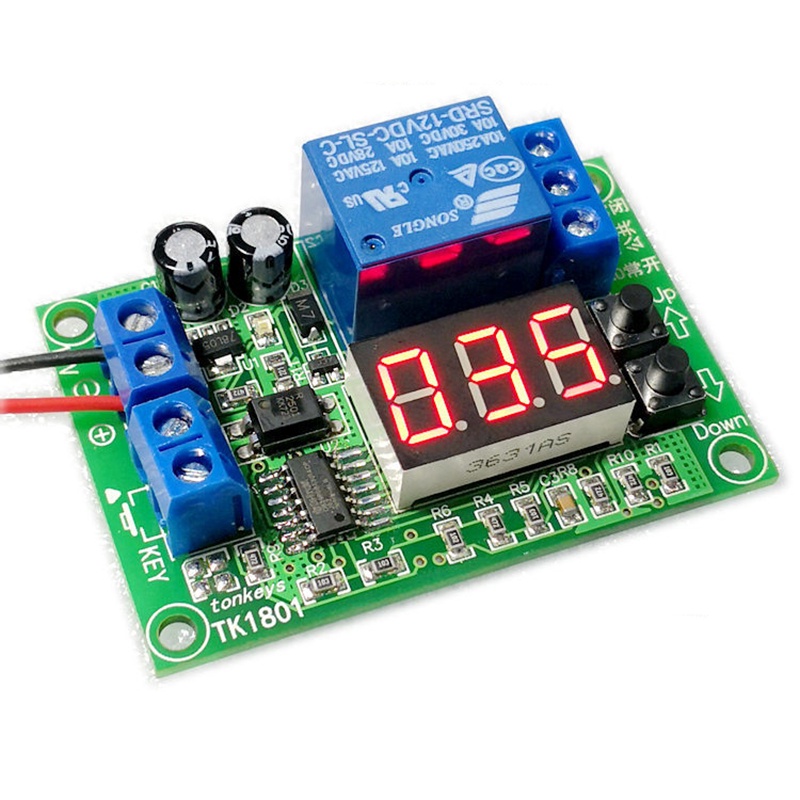 DC 12V 24V Digital LED Trigger Countdown Timer Delay Turn Off Time ...