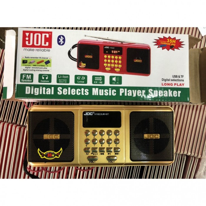 ORIGINAL JOC H1811BT FM Radio Bluetooth Rechargeable 18650 Battery Make ...