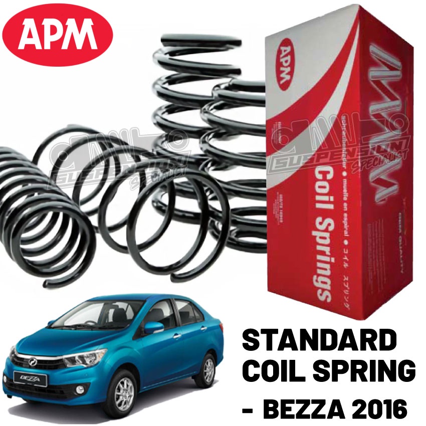 PERODUA BEZZA (2016) APM STANDARD COIL SPRING 1 SET 4 PCS FRONT & REAR ...