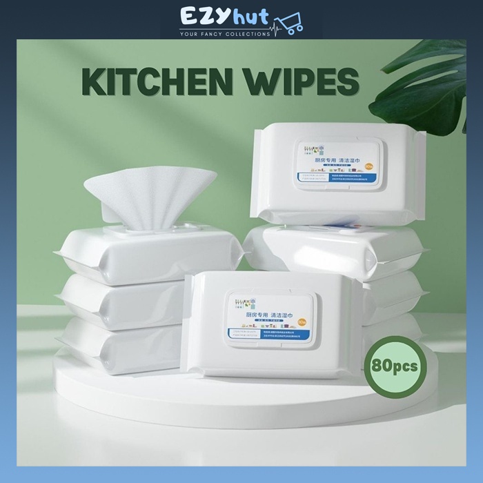 Kitchen Wipes 80 Sheets Wet Tissue Cleaning Wipes Strong No ...