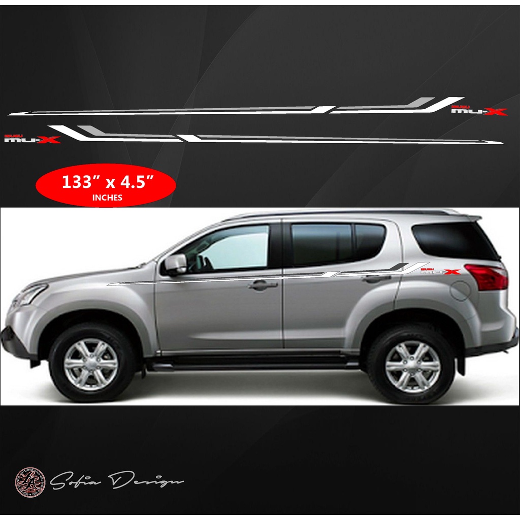 x2 ISUZU MU-X BODY STICKER CUT OUT VINYL STICKER | Shopee Malaysia