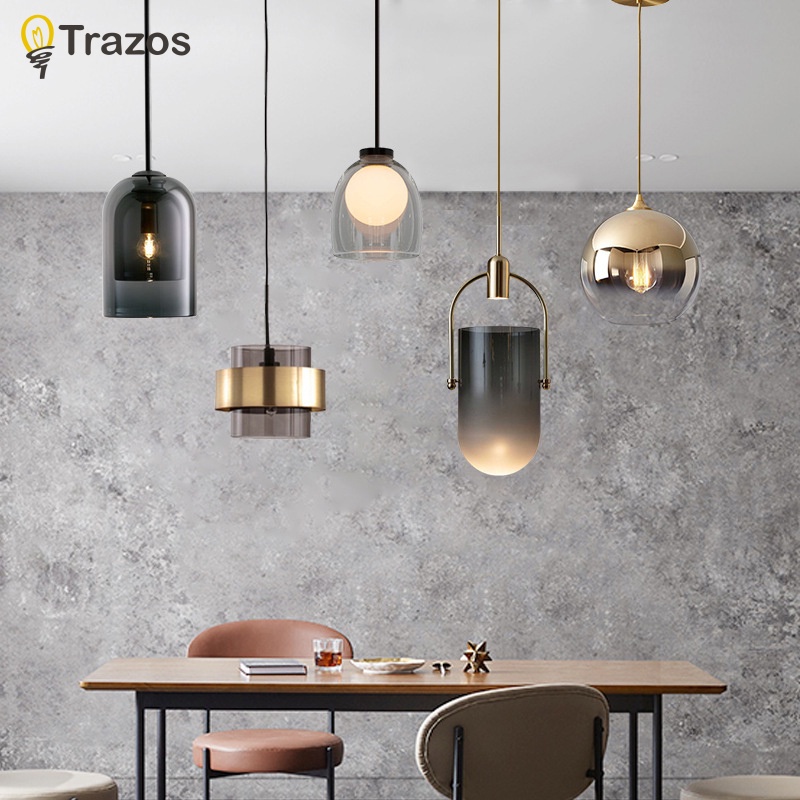 Modern Glass Pendant Lamps Simple Glass LED Pendant Lights Pending ...