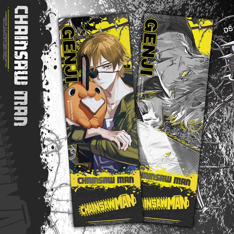 4 styles Japan Anime Chainsaw Man laser bookmark Denji Makima Aki ...