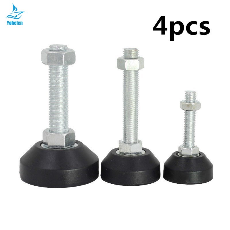 4 pcs Adjustable Lathe Leg Thread Type Adjustable Levelling Feet Swivel ...