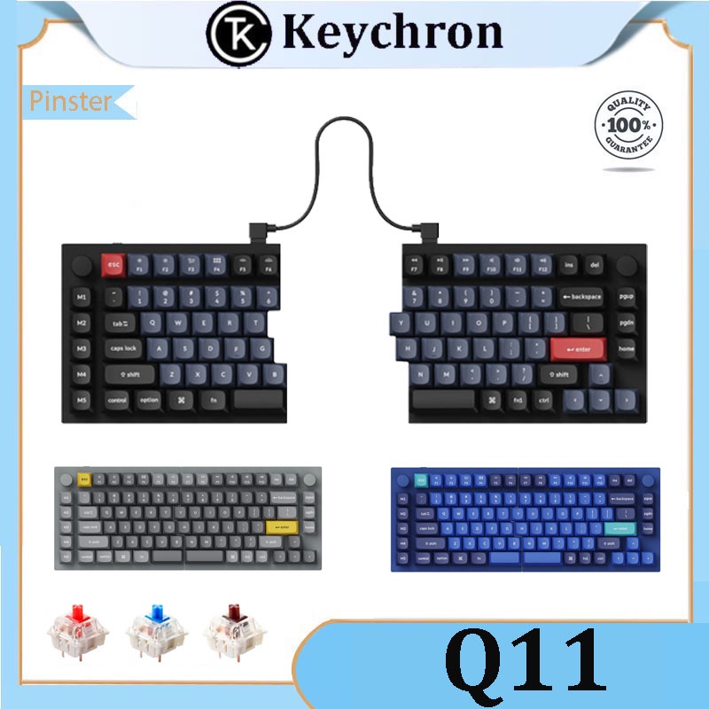【Available in stock】Keychron Q11 Split custom wired mechanical keyboard ...