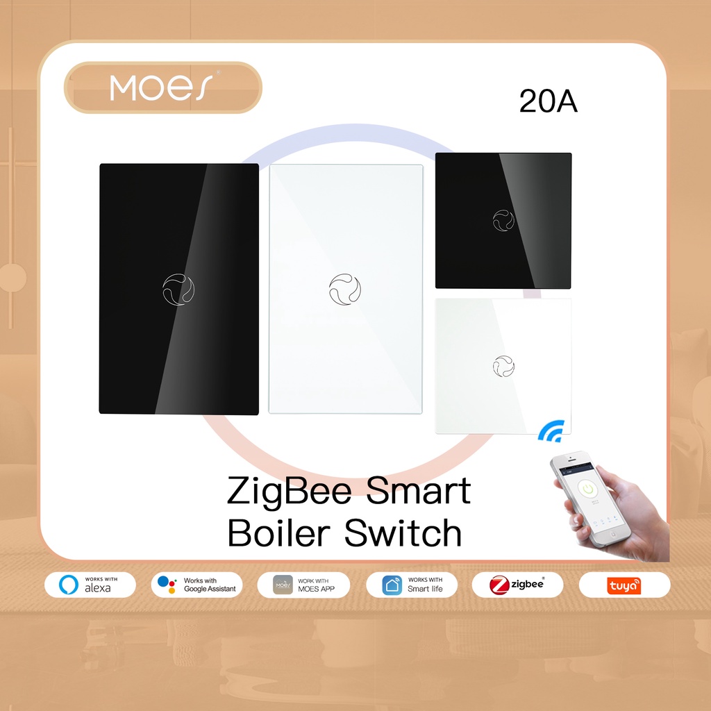 MOES ZigBee Smart Boiler Switch Water Heater Smart Tuya APP Remote ...