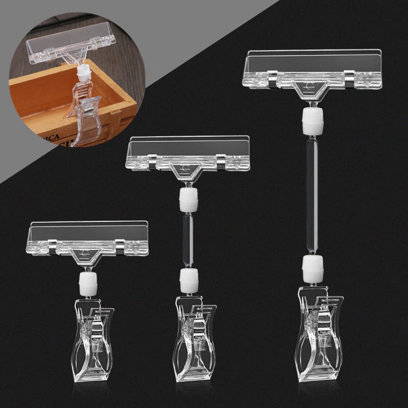 High Quality Transparent Plastic Card Display Stand Double-ended Clips ...