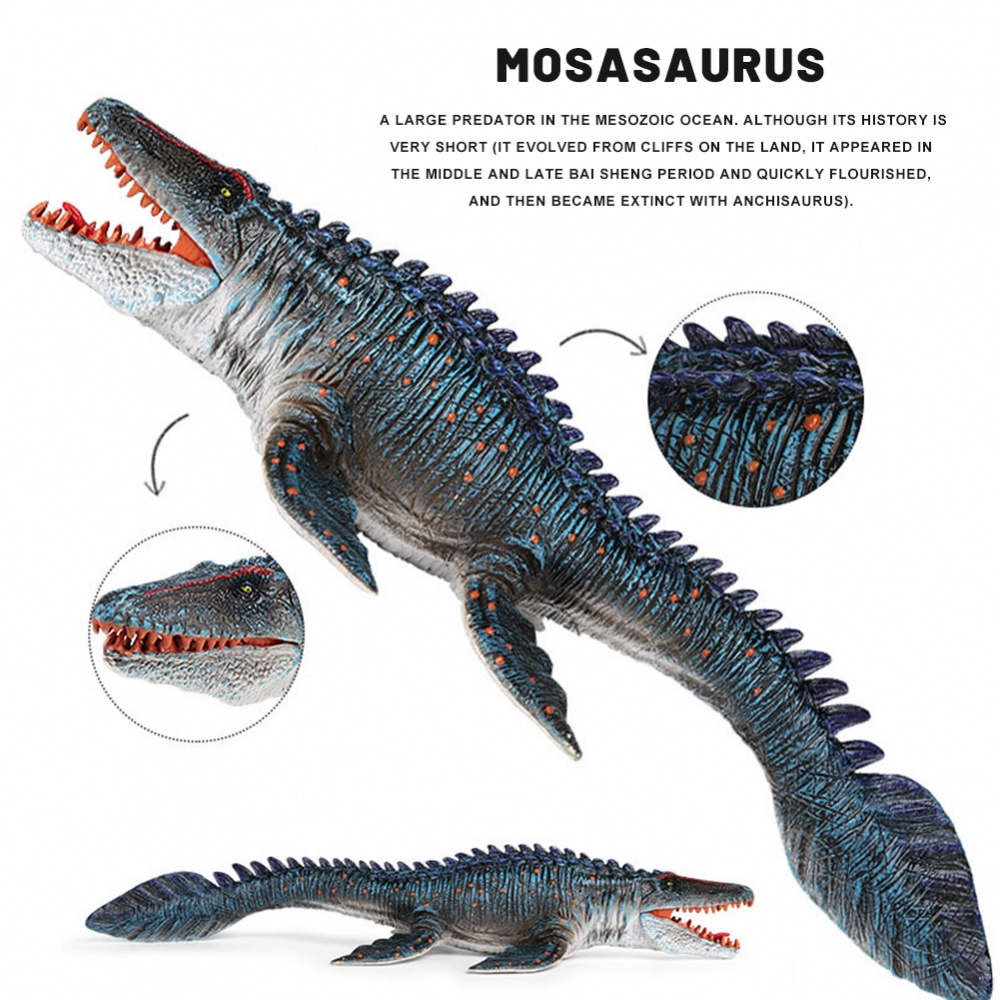 Dinosaur Figure Mosasaurus Toy Realistic Jurassic Deep Ocean Dinosaur ...