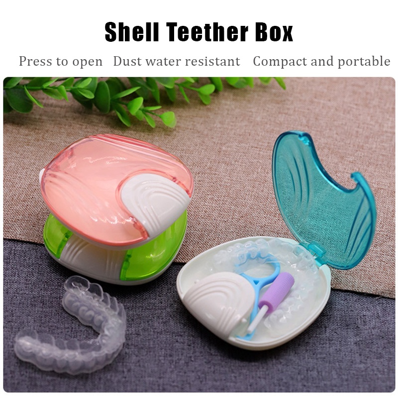Denture Box Dental False Teeth Cleaning Denture Bath Container Retainer ...
