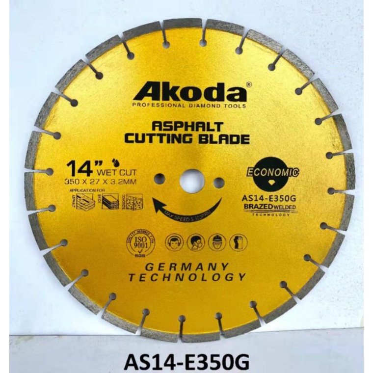 READY STOCK[100% ORIGINAL] 14” AKODA Economic Asphalt cutting blabe ...