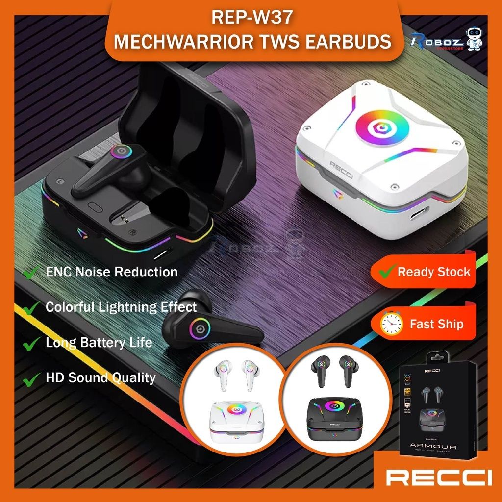 Recci TWS EarbudsANC ENC function wireless gaming earbuds earphones ...