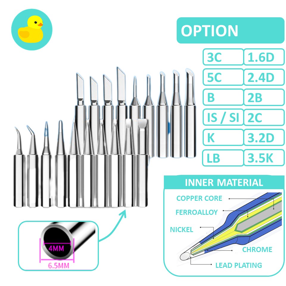 900M-T Series RoHS Soldering Solder Iron Tip For Hakko Soldering ...