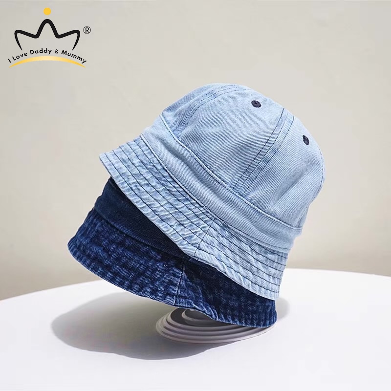 Children Cowboy Bucket Cap Korean Solid Color Baby Fisherman Hat Spring ...