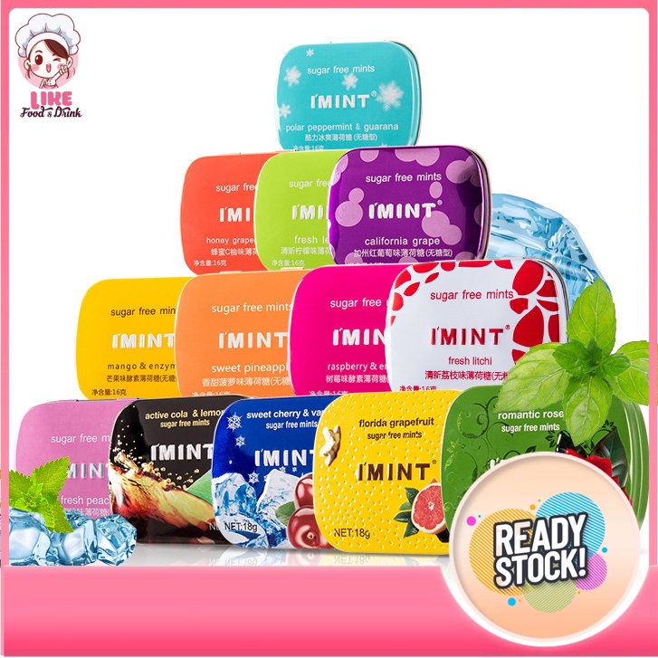 【READY STOCK】多种水果口味口香糖随身携带kiss持久清新口气圣诞节分享糖果 (IMint Sugar Free Mints Christmas Snacks16g ...