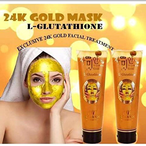 Ready Stock Viral 24K GOLD & Silver MASK L-GLUTATHIONE / GOLD MASK ...