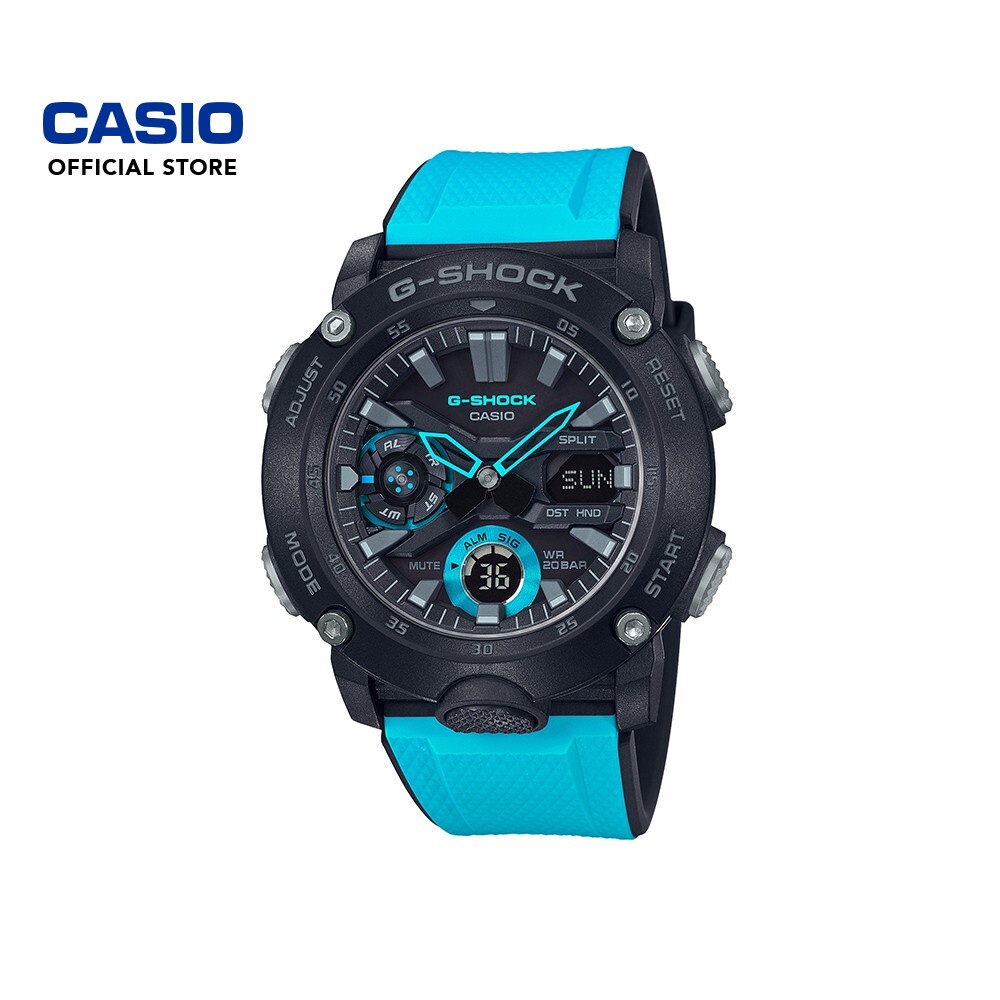 Casio G-Shock GA-2000-1A2 Blue Resin Strap Men Watch | Shopee Malaysia