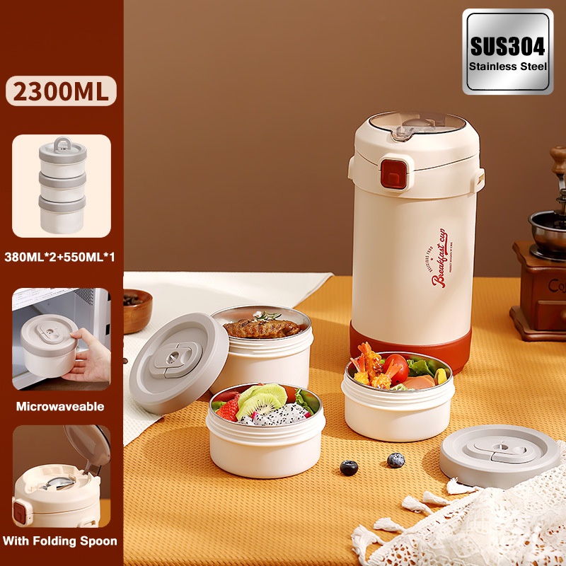 24h Insulated Lunch Box 304 Stainless Steel Microwaveable Lunch Box ...