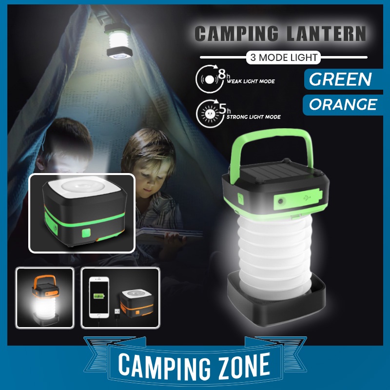 2 in 1 3 mode Multipurpose Rechargeable Solar Portable LED Camping ...