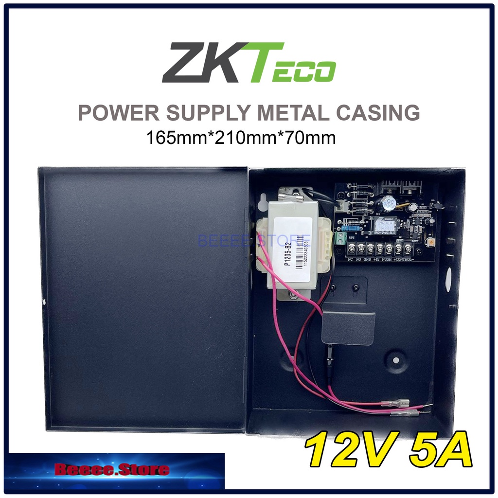 ZKTECO P1205-B2 AC220V POWER SUPPLY WITH METAL BOX 12V 5A | Shopee Malaysia