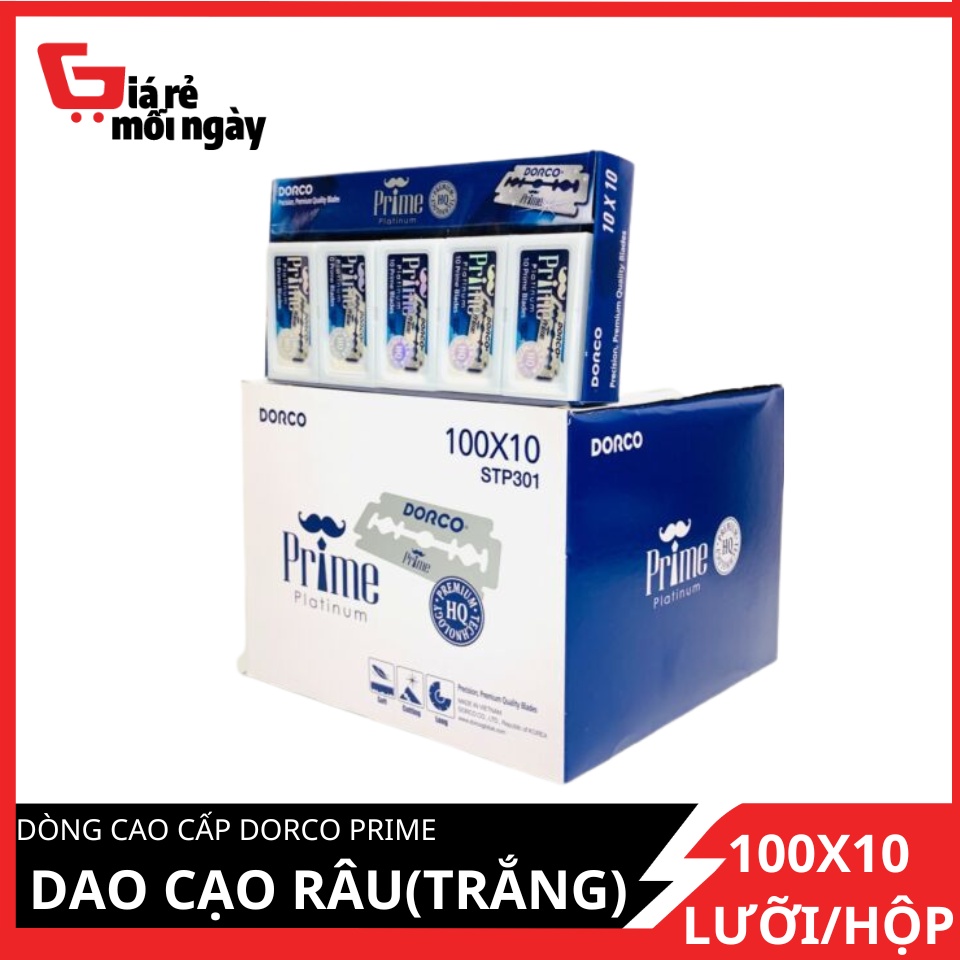 Dorco Prime High-End Series Blade (White) 100x10 Blade / Box | Shopee ...