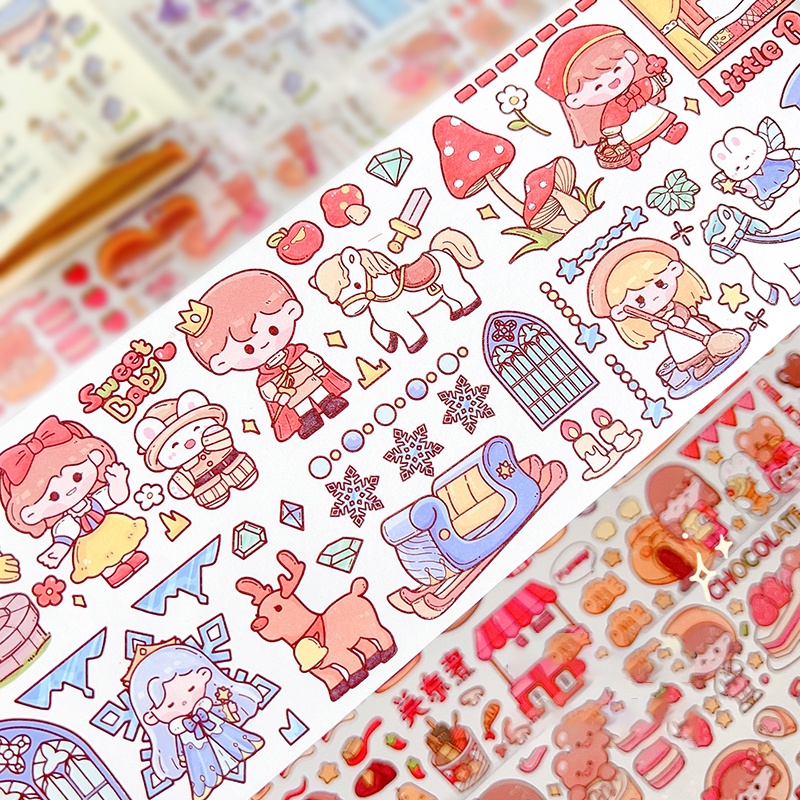 Creative Japanese Cartoon Washi Stickers Student Diary Deco DIY ...