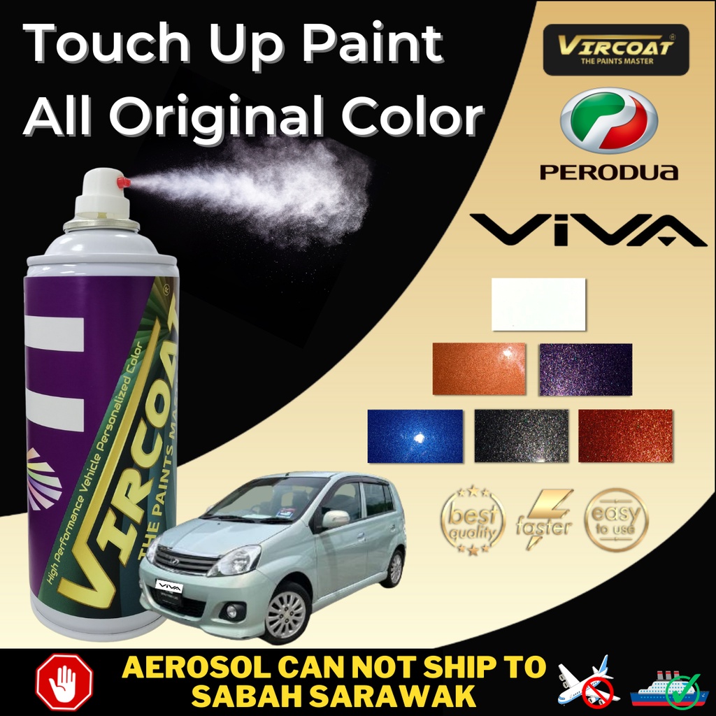 [Perodua Viva] VIRCOAT Aerosol Spray Original Color Touch Up Paint Car ...