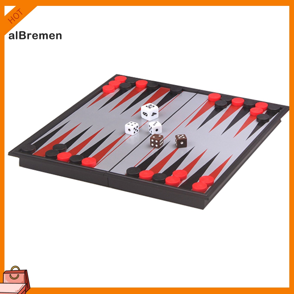 (New) Portable Magnetic Folding Backgammon Chess Board Game Kid Adult ...