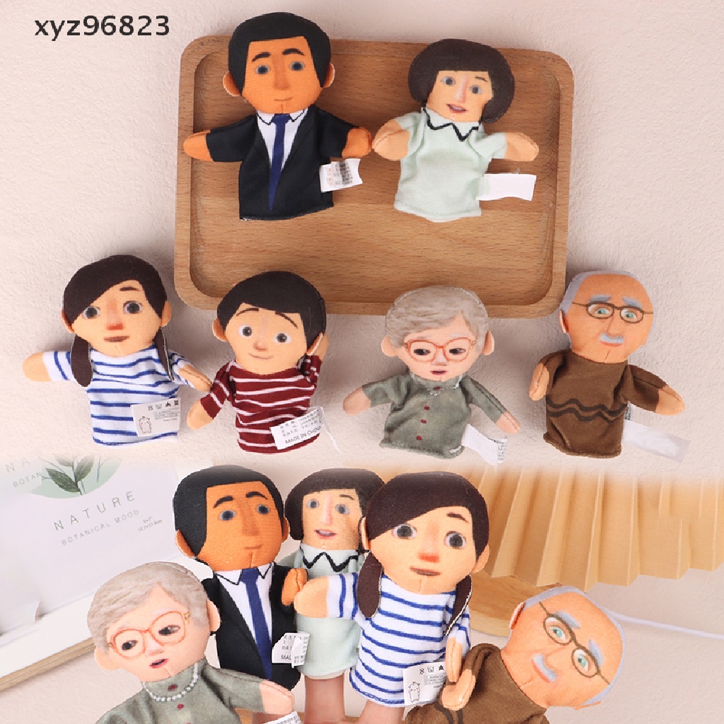 [xyz96823] 6Pcs/Set Family Member Hand Puppet Plush Toy Cartoon ...