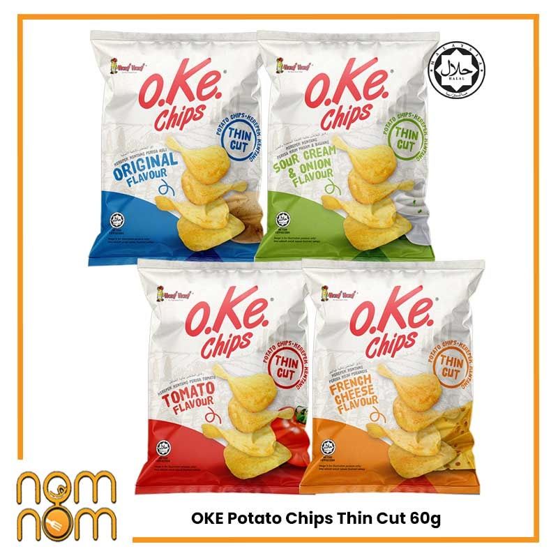 [HALAL] Hari Hari OKE Potato ChipsThin Cut 60g Snek Kentang ...