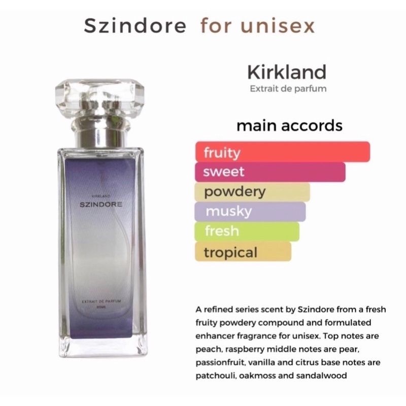 Szindore Kirkland extrait de parfum for unisex | Shopee Malaysia