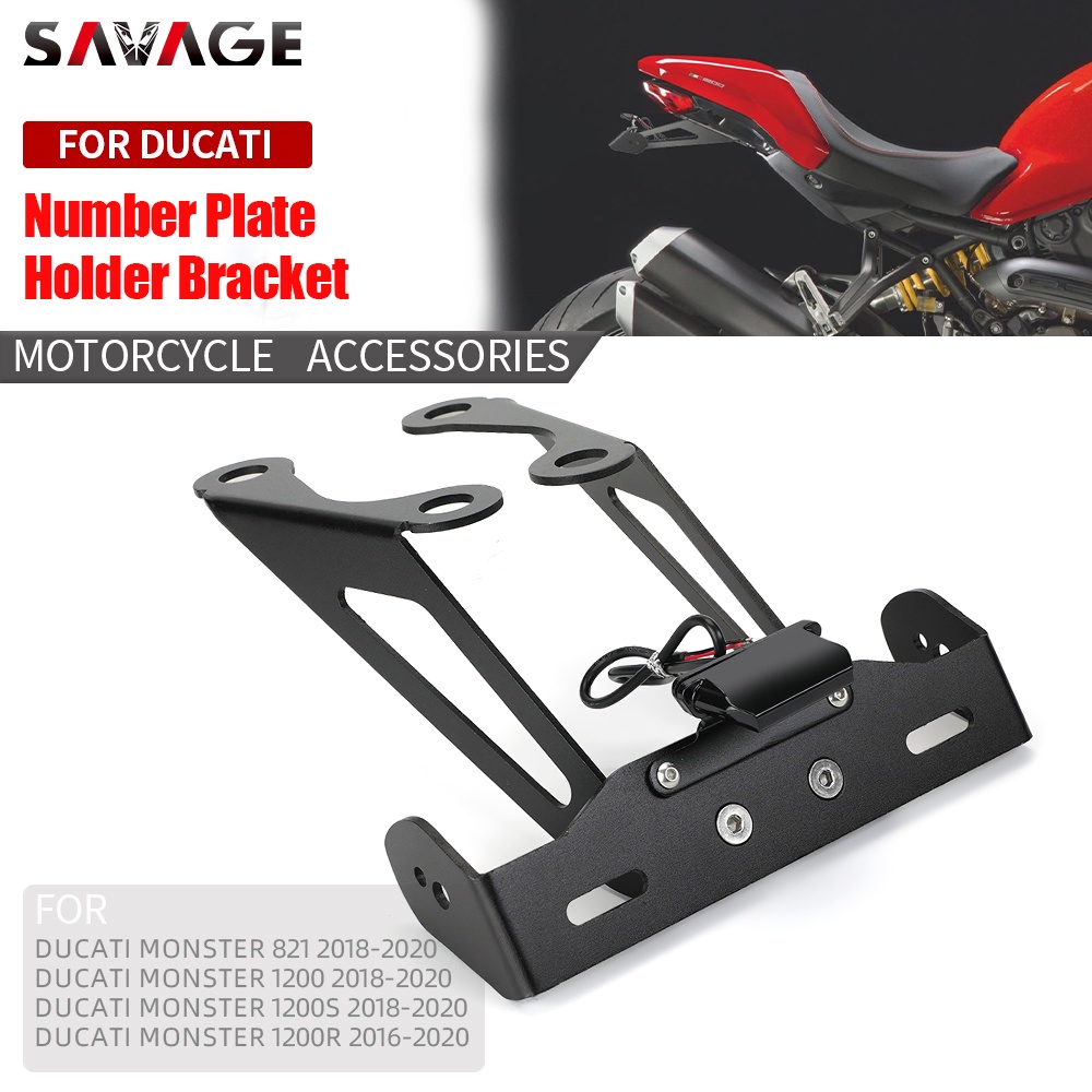 Number Plate Holder Bracket For DUCATI MONSTER 821 MONSTER 1200 MONSTER ...