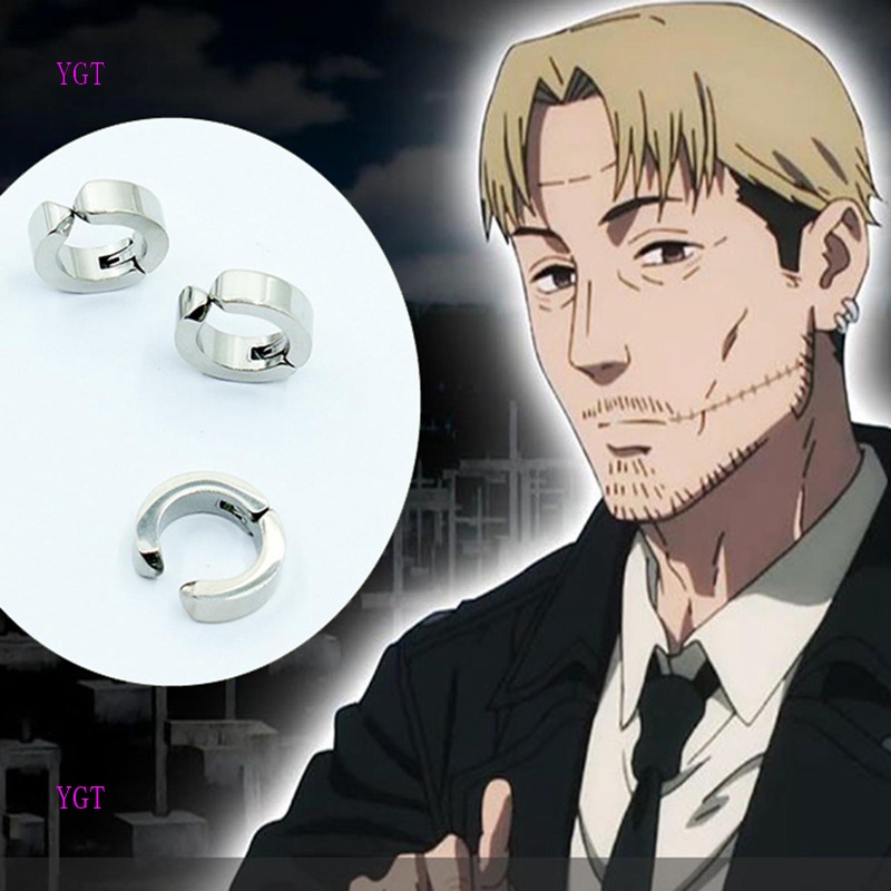 YGT 3pcs/Set Anime Chainsaw Man Kishibe Ear Clips Cosplay Earrings ...