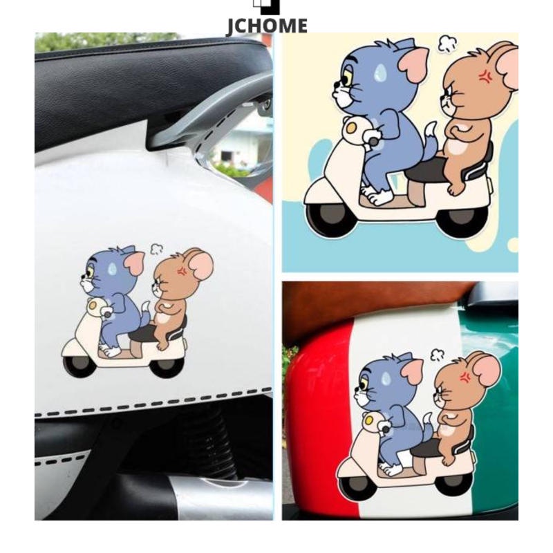 Cat and Mouse Electric Car Decorative Stickers Talking Tom Cat Cute ...