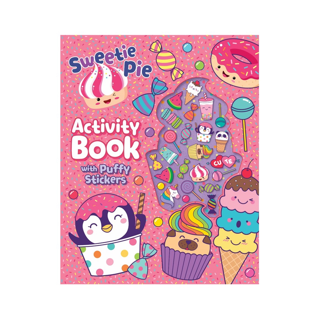 Sweetie Pie Activity Book For Kids with Puffy Stickers Colouring ...
