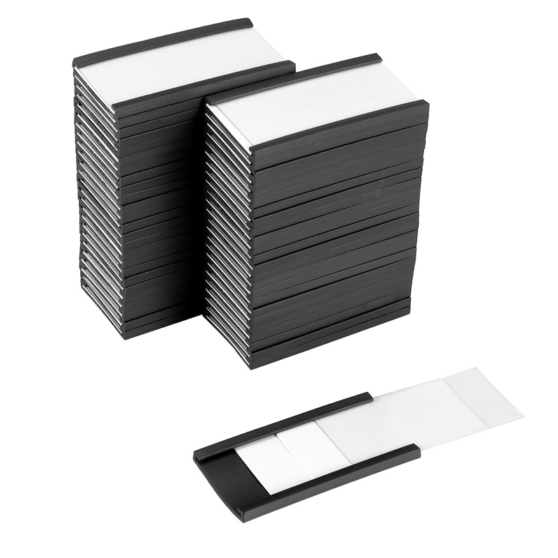 50Pcs Magnetic Label Holders with Magnetic Data Card Holders with Clear ...