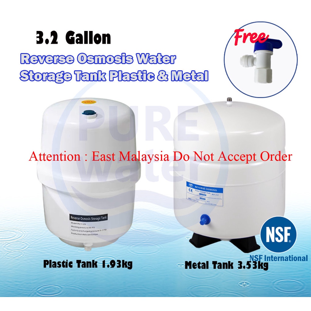 RO Water Filter Reverse Osmosis Pressure Tank Water Storage Tank ...