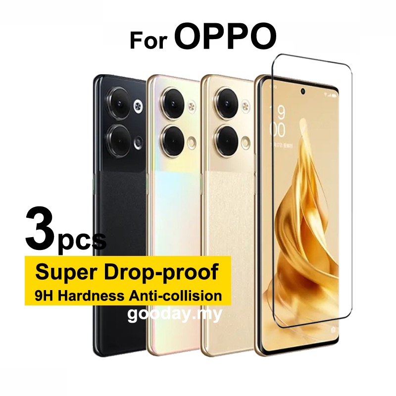 3Pcs OPPO Reno 9 5G Screen Protector Tempered Glass For OPPO Reno 9 8 ...
