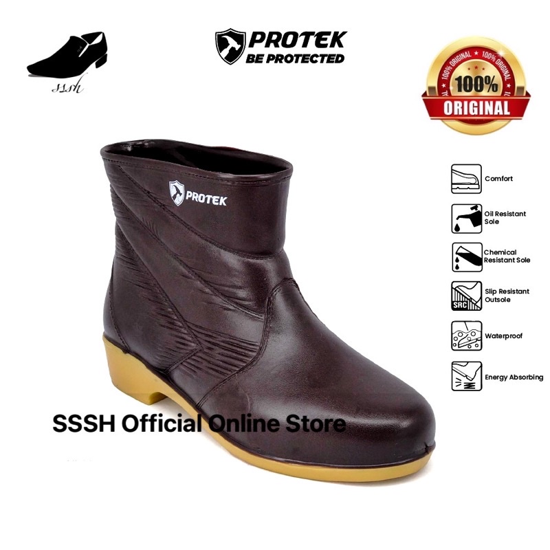 PROTEK Unisex-PT38 Ankle Rain Boots Waterproof & Anti-Slip Boots/Kasut ...