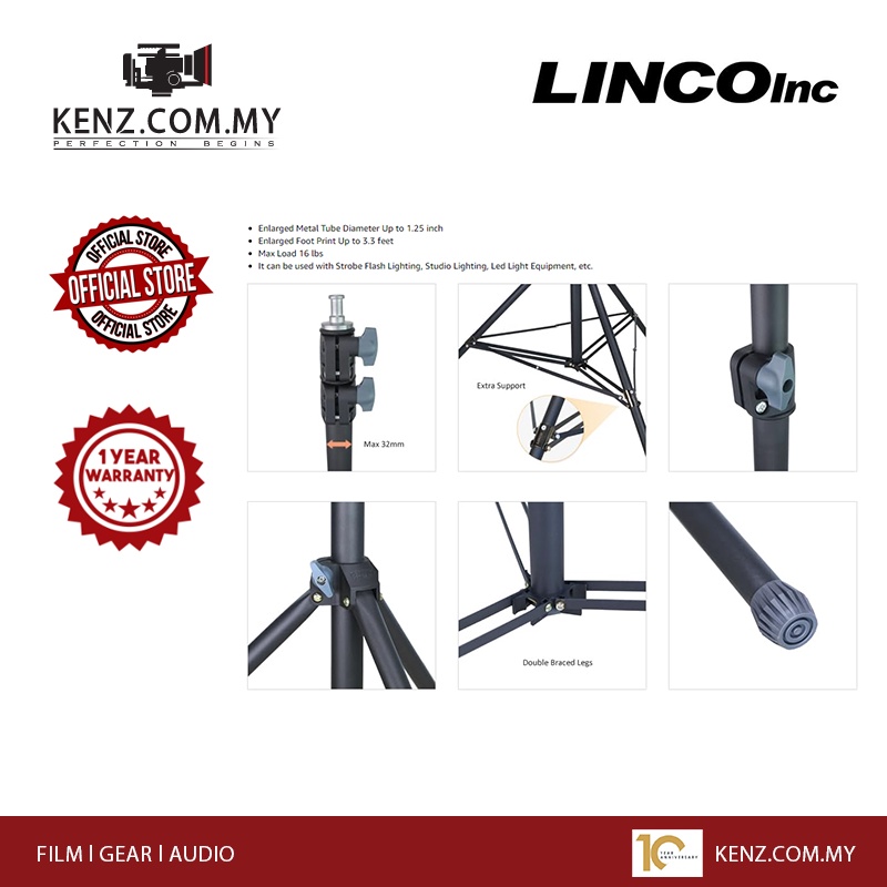 LINCO Heavy Duty Light Stands for Lights / Reflectors / Softbox ...