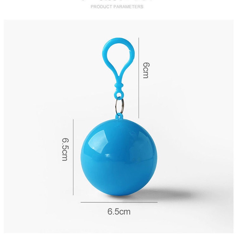 Portable Raincoat Ball Emergency Poncho Unisex Plastic Disposable ...